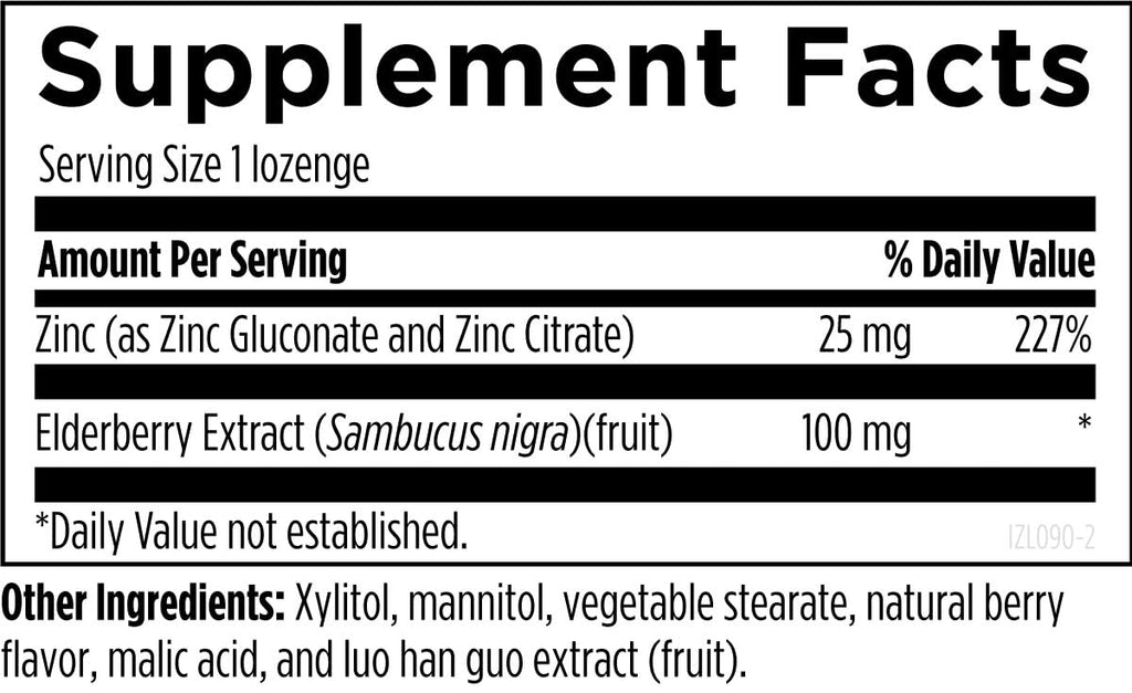 Zinc lozenges for seasonal health