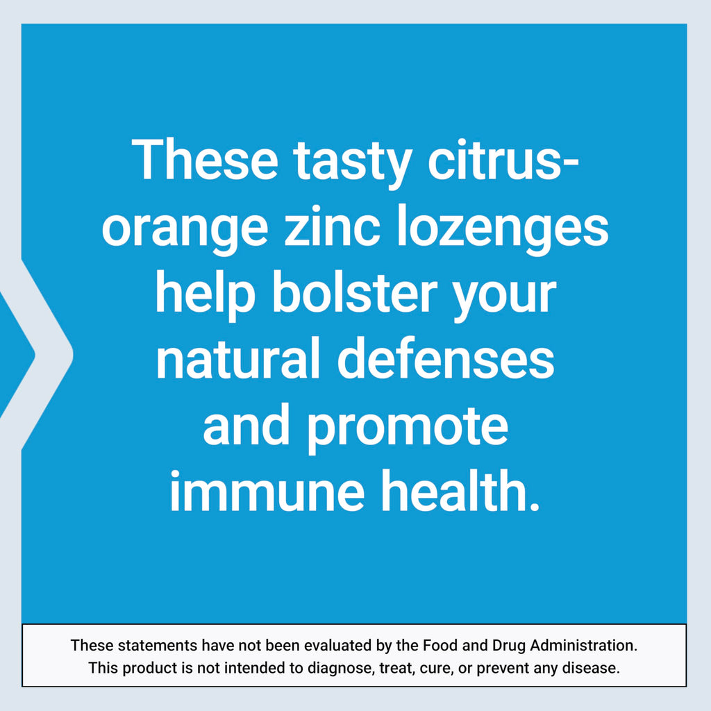 zinc lozenges with citrus flavour