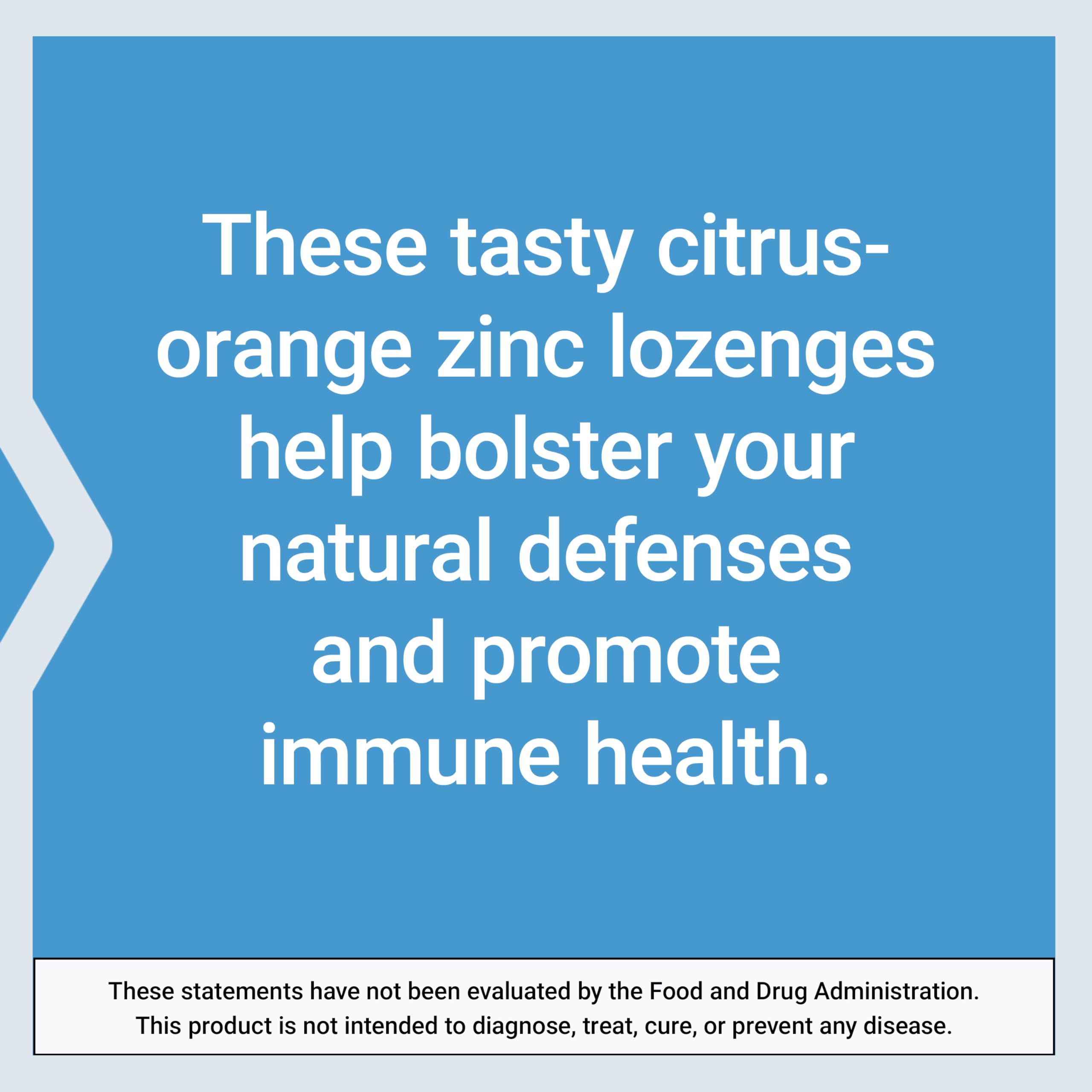 zinc lozenges with citrus flavour