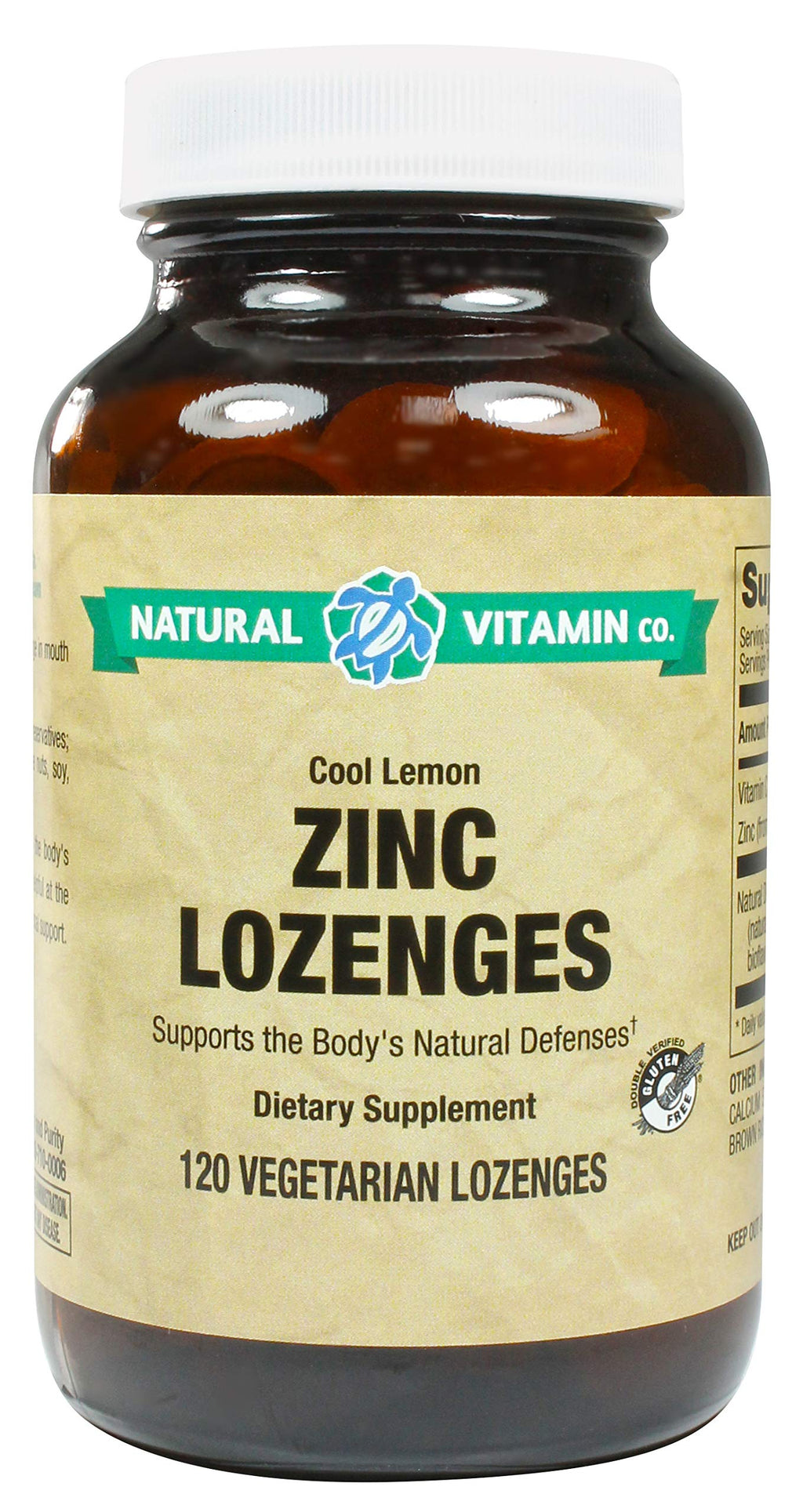 zinc lozenges with lemon flavour