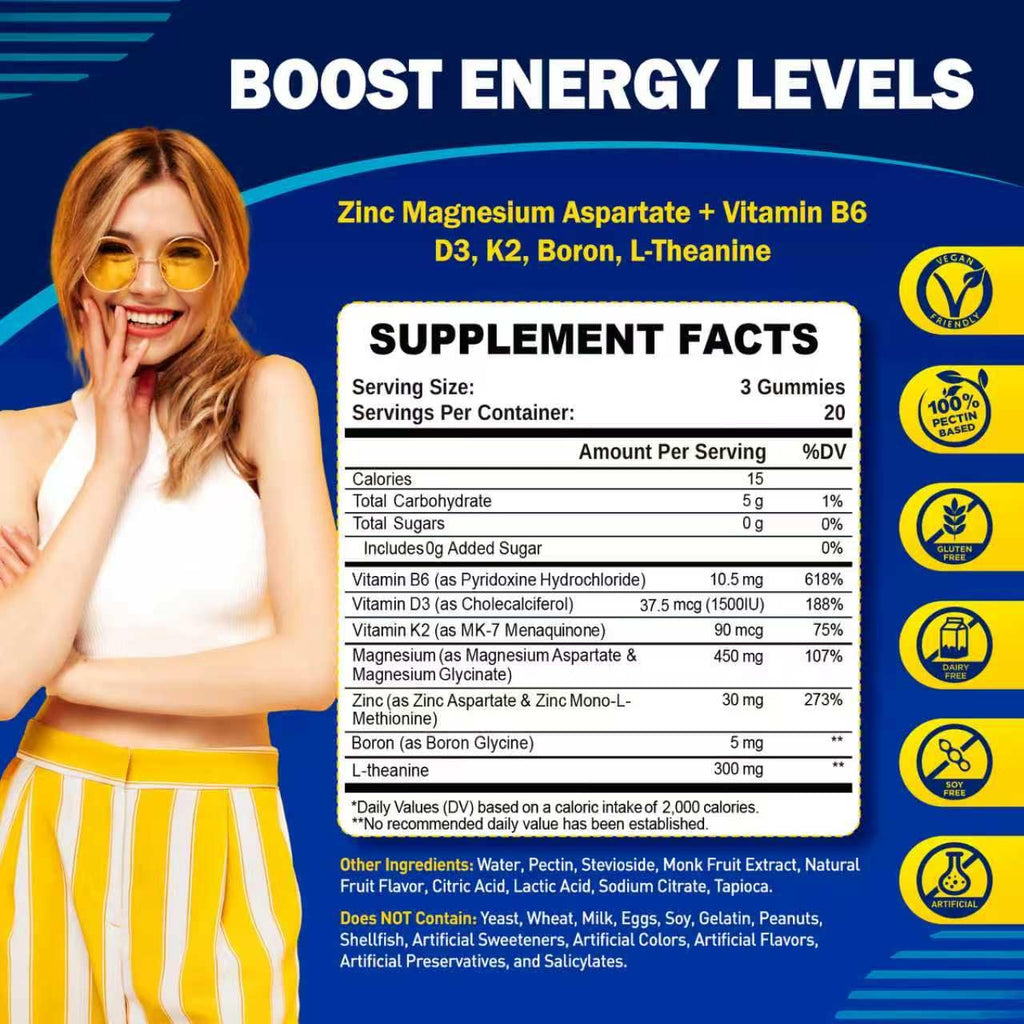Zinc magnesium tablets for stress relief