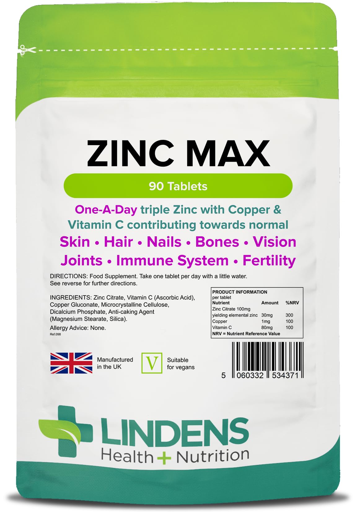 Zinc Max triple strength supplement
