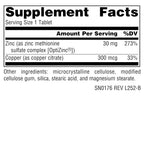 Zinc methionine sulfate complex tablets