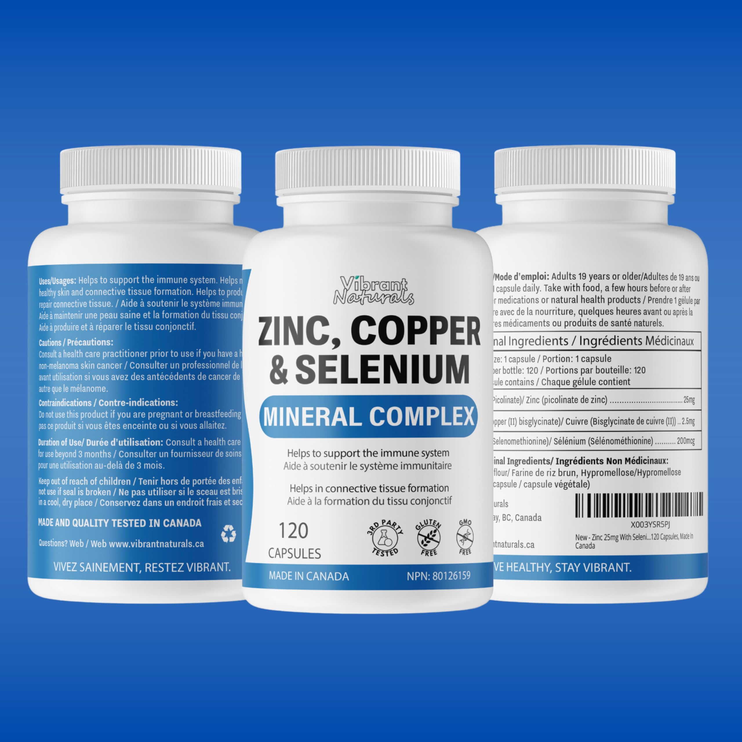 Zinc mineral complex for vitality