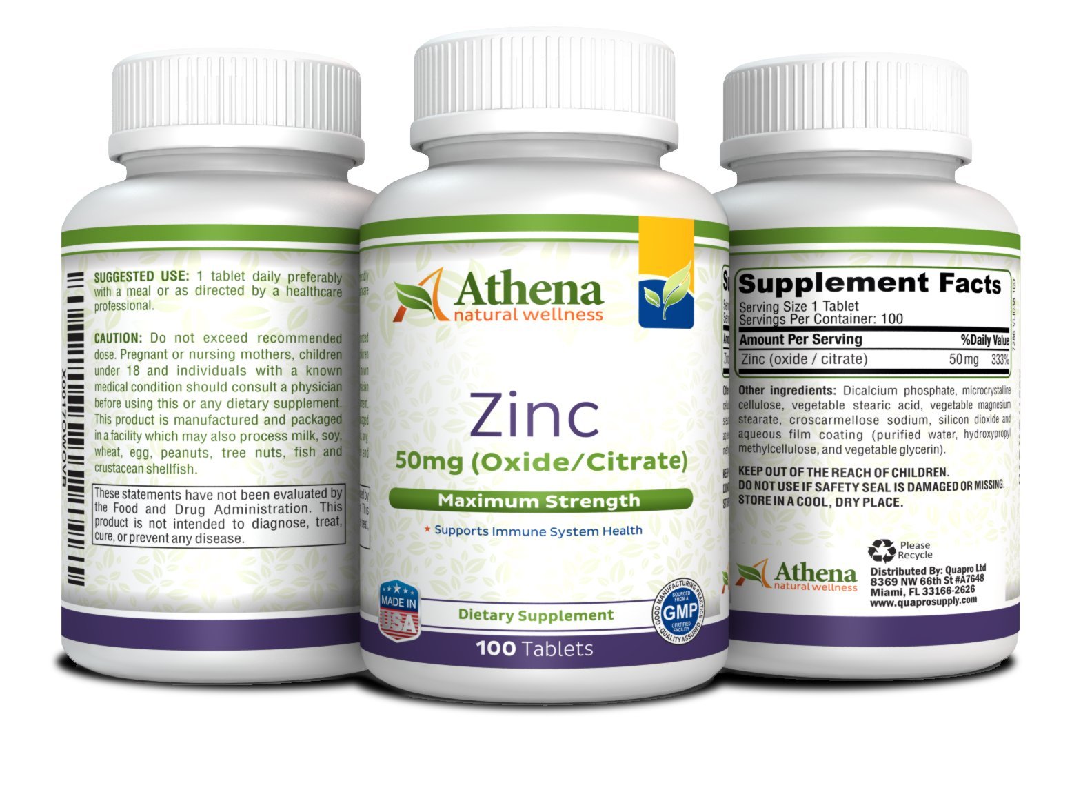 Zinc oxide citrate for daily health