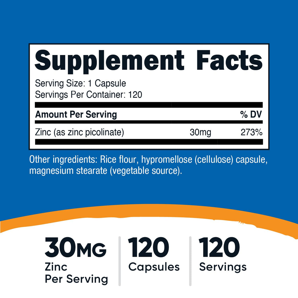 Zinc picolinate 30mg for better absorption