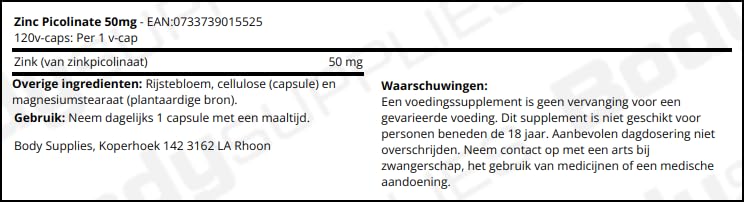 Zinc picolinate for overall wellness