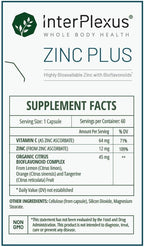 Zinc Plus capsules for overall health