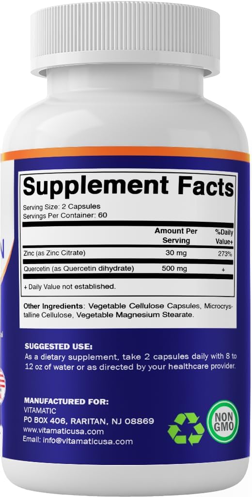 Zinc quercetin for antioxidant support