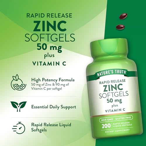 Zinc softgels for convenient intake