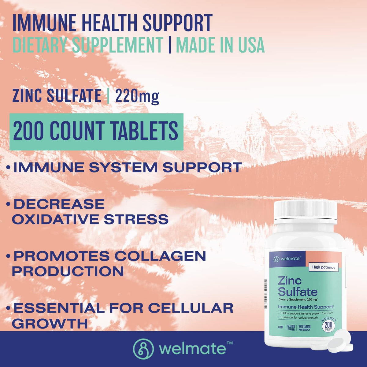 Zinc sulfate 220 mg tablets