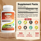 Zinc sulfate for immune support