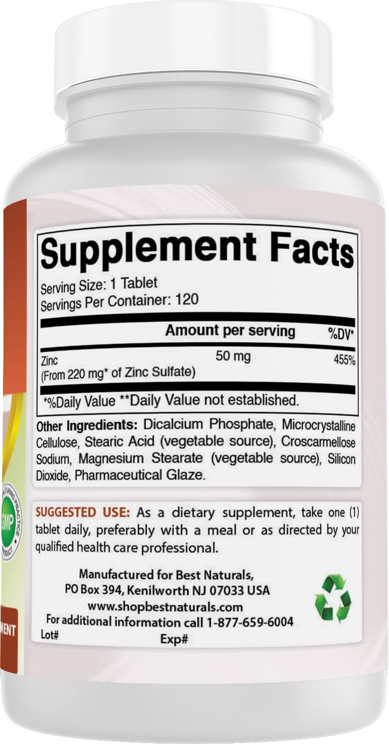 Zinc sulfate for overall vitality