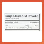 Zinc sulfate tablets for cold relief