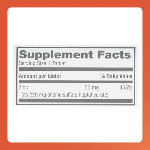 Zinc sulfate tablets for cold relief