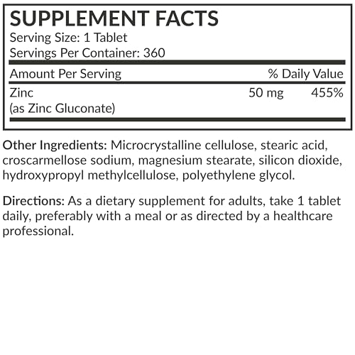 Zinc supplement for Canadian consumers