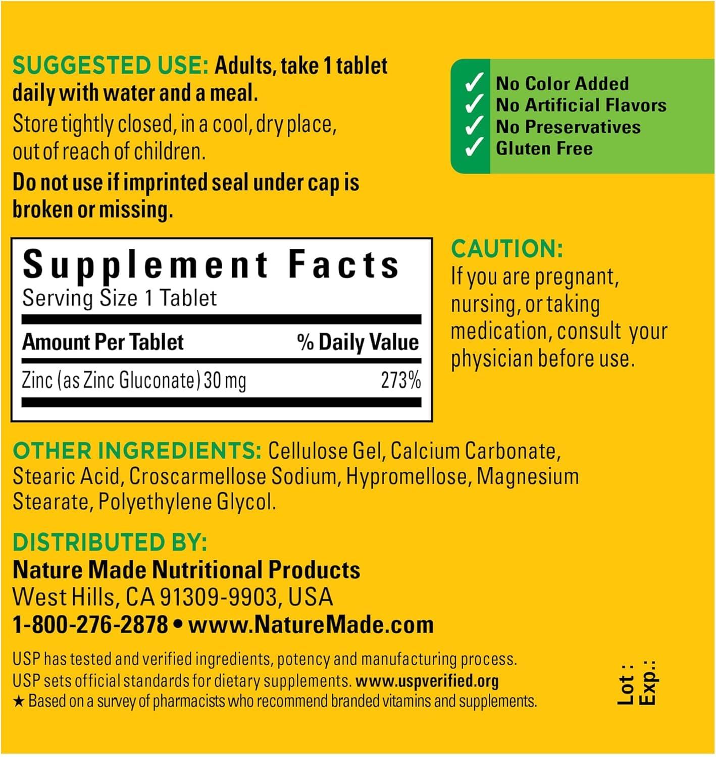 Zinc supplement for Canadian winters