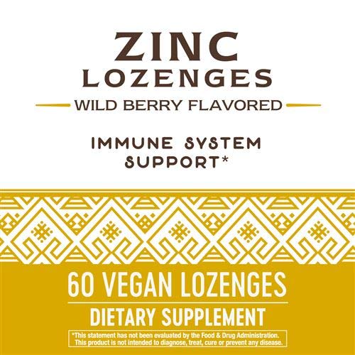 Zinc supplement for cold relief