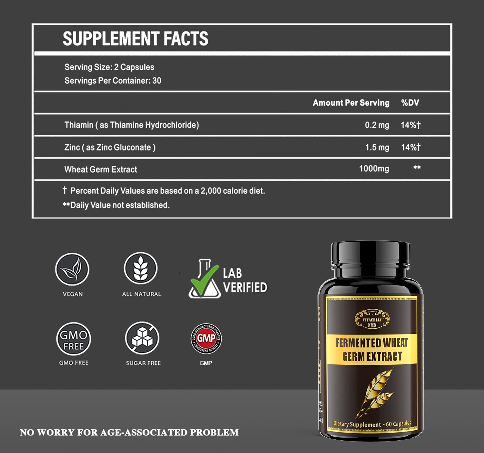Zinc supplement for daily nutrition