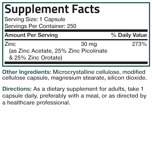 Zinc supplement for holistic health