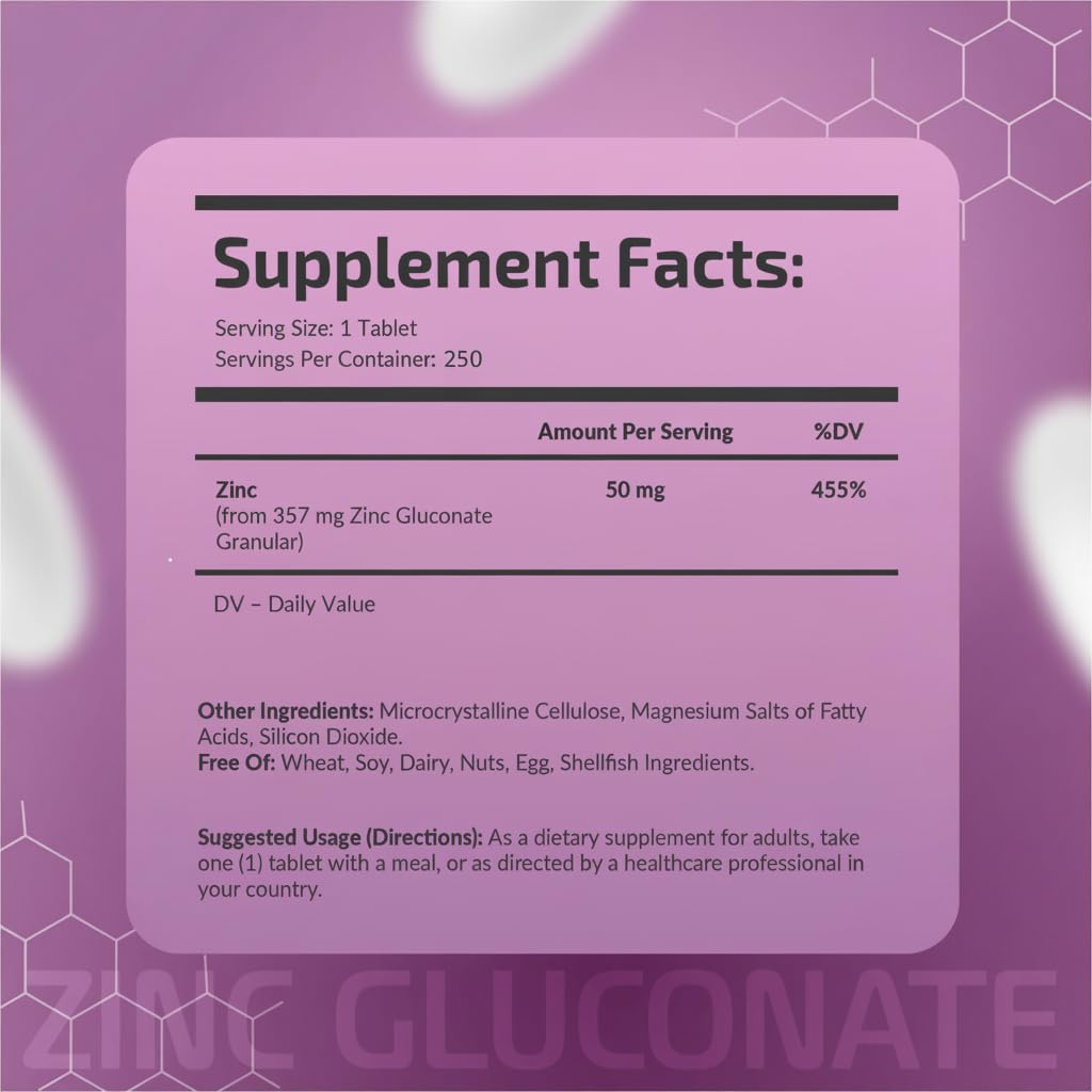 Zinc supplement for immune support