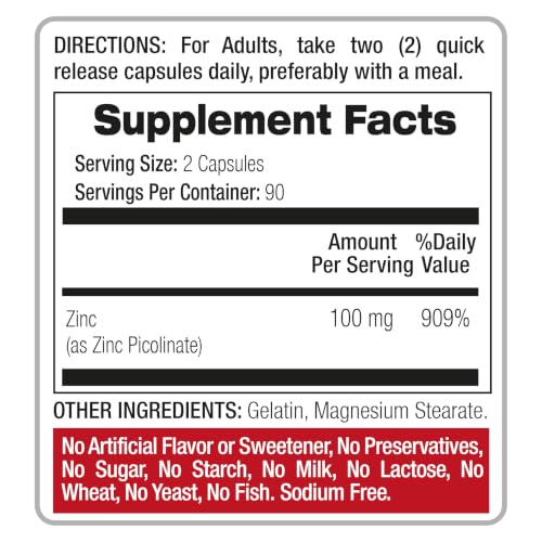 Zinc supplement for immune support