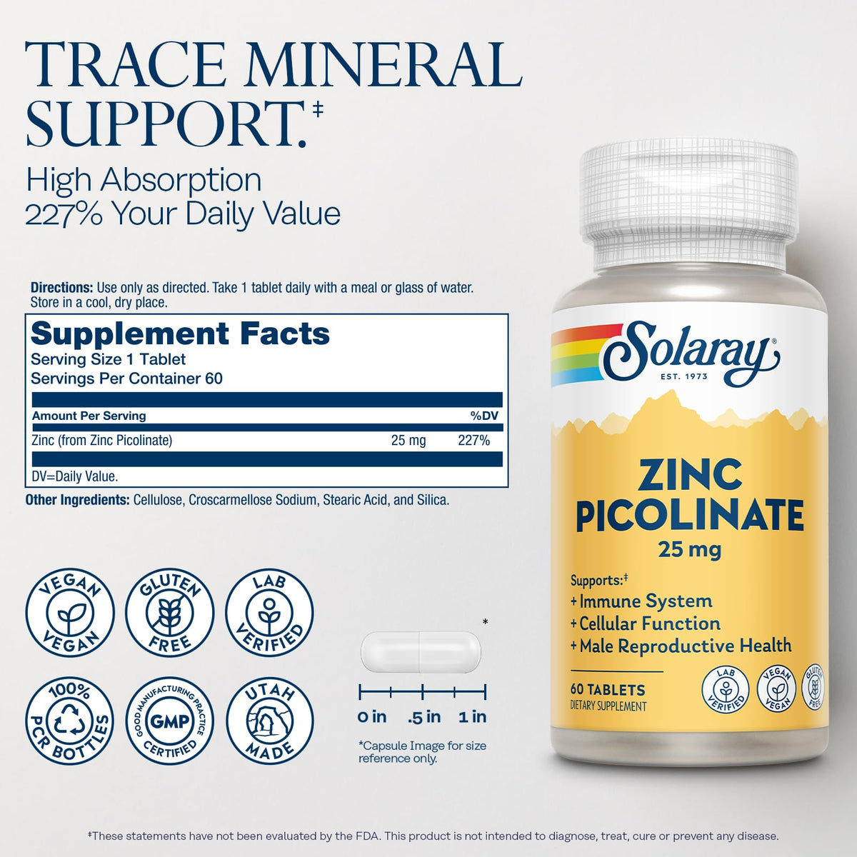 Zinc supplement for immune support