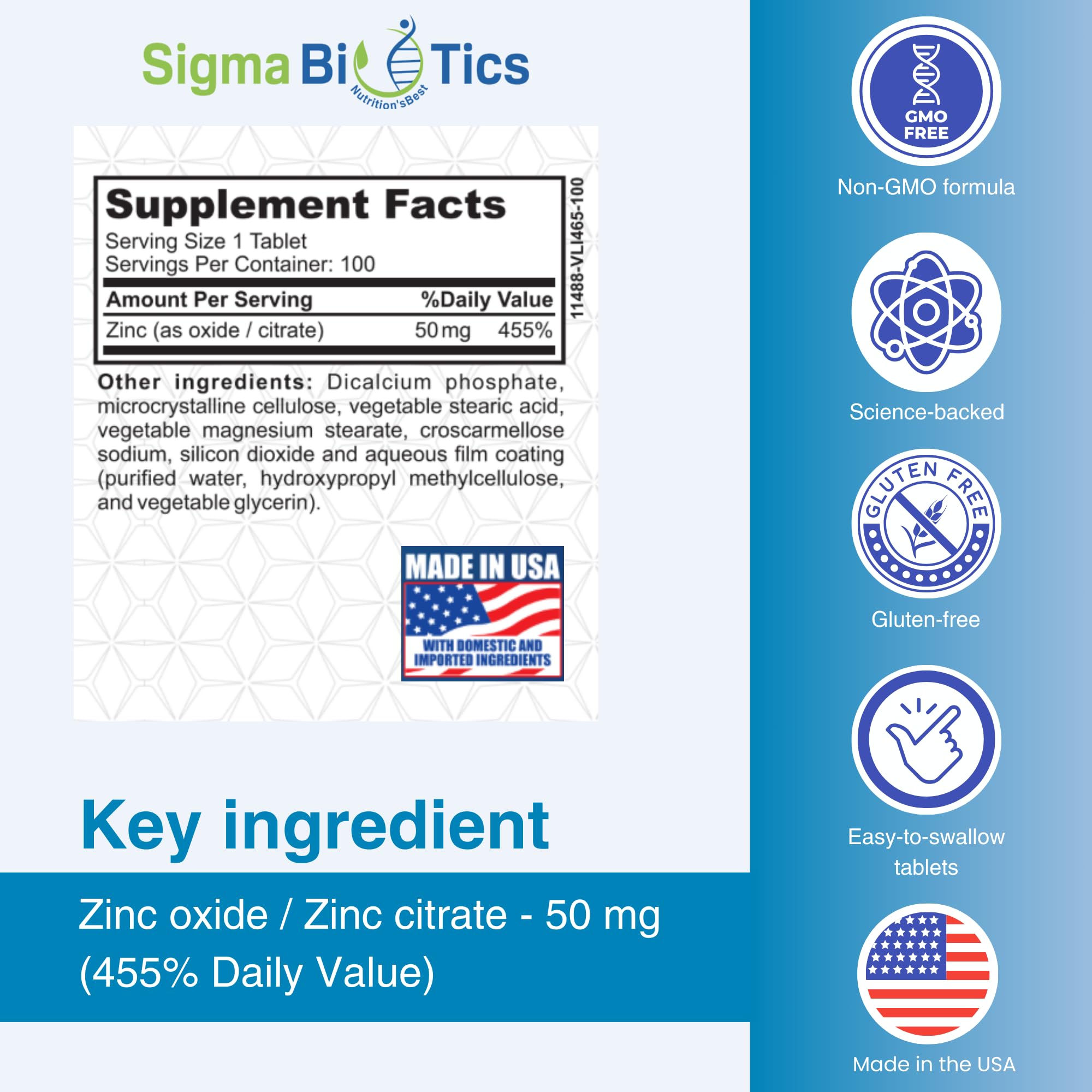 zinc supplement for immune system support