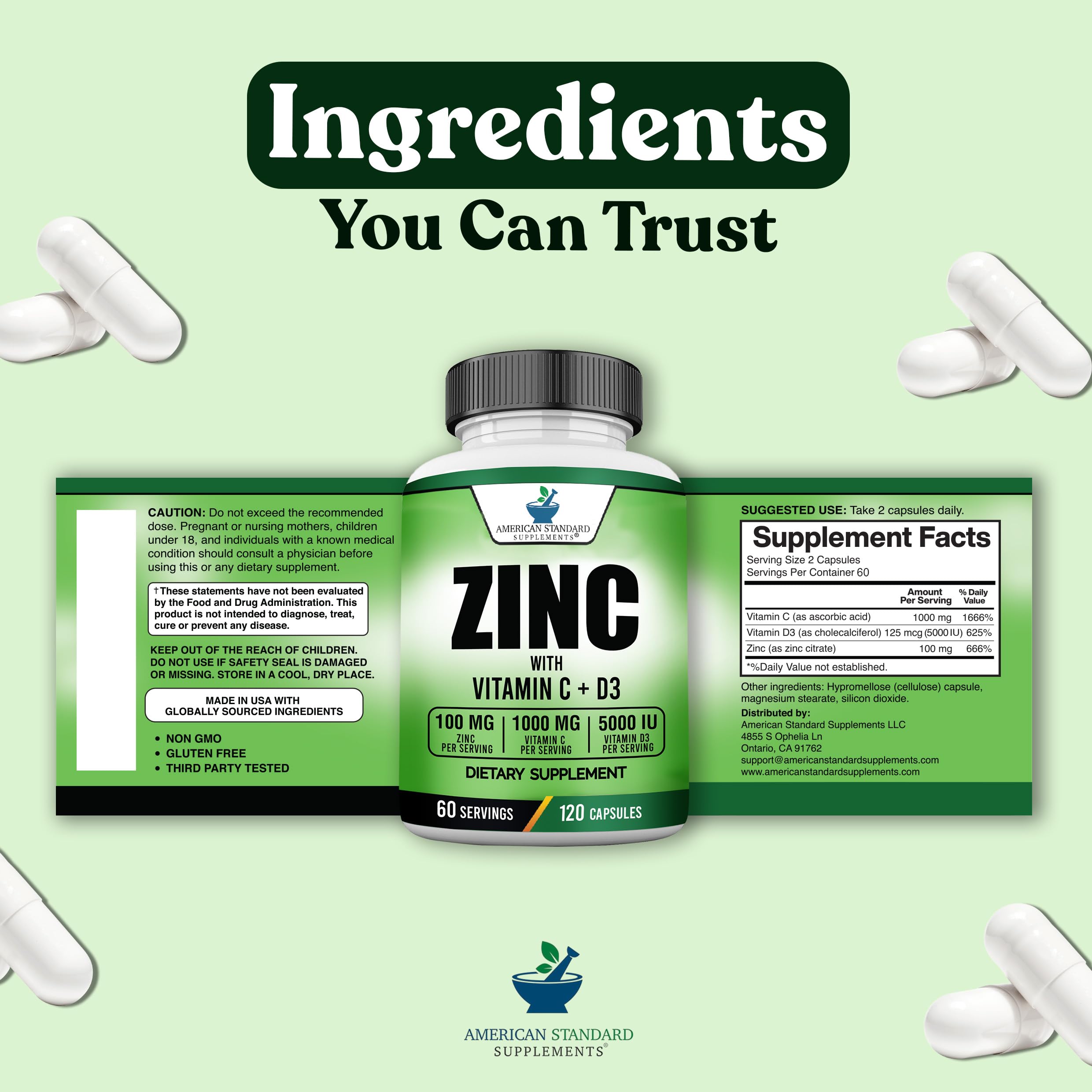 Zinc supplement for men and women