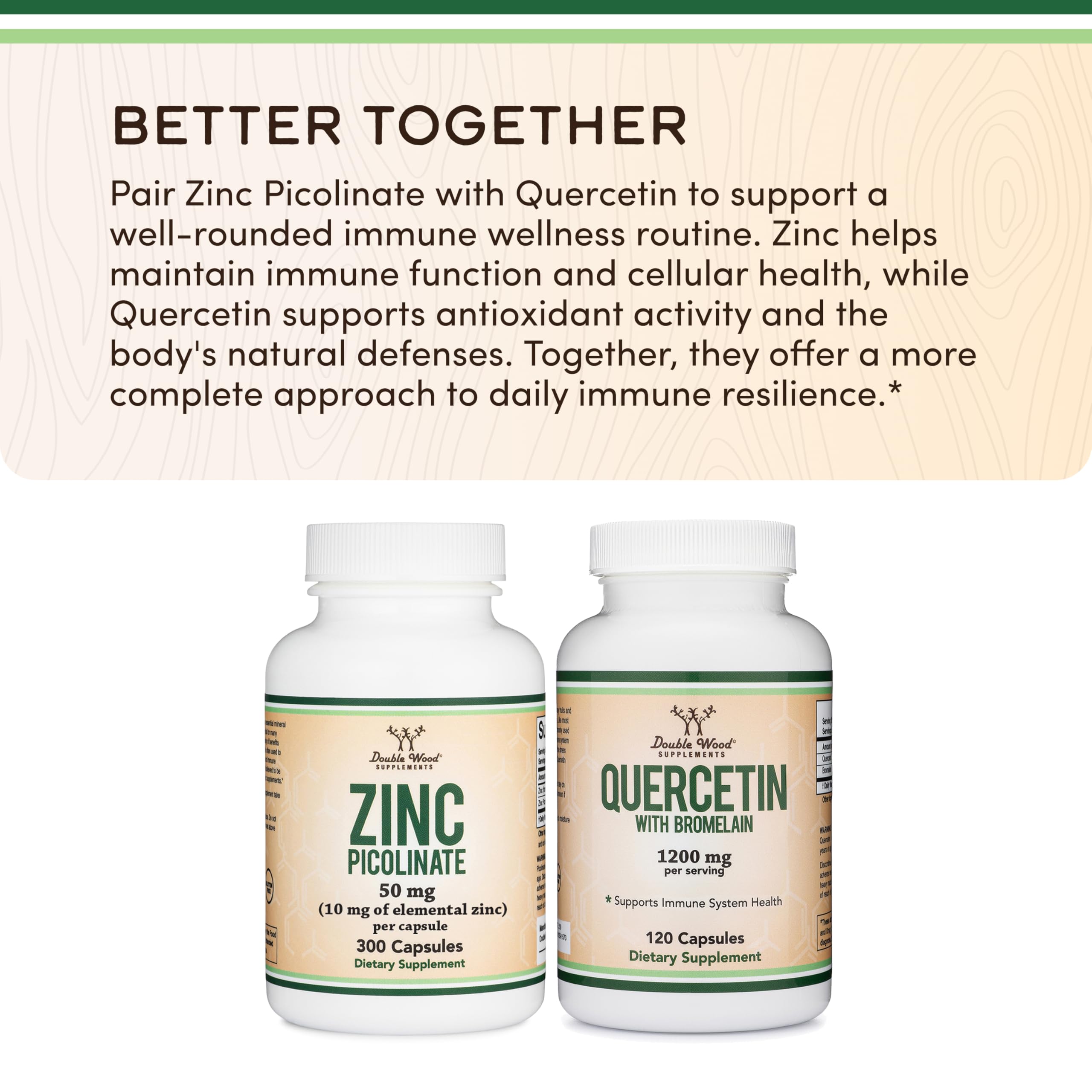 Zinc supplement for skin clarity