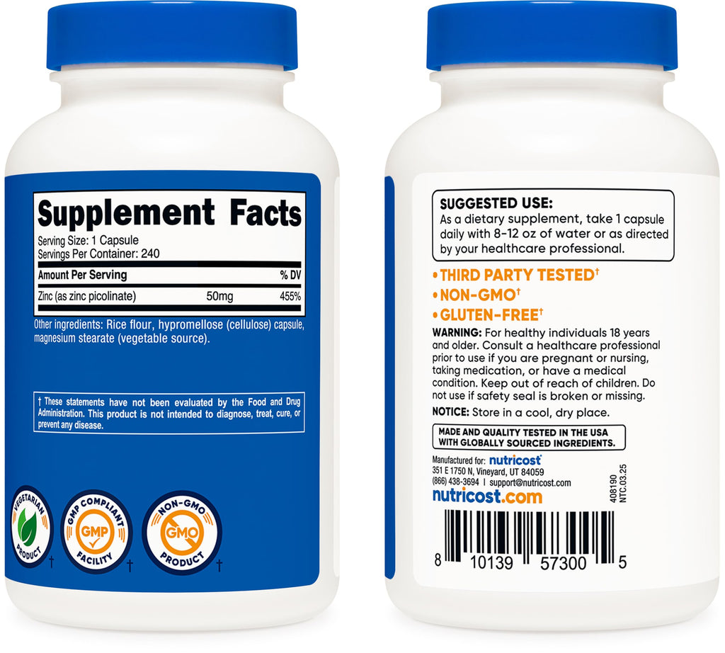 zinc supplement for skin health