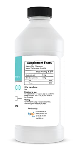 Zinc supplement with hyaluronic acid