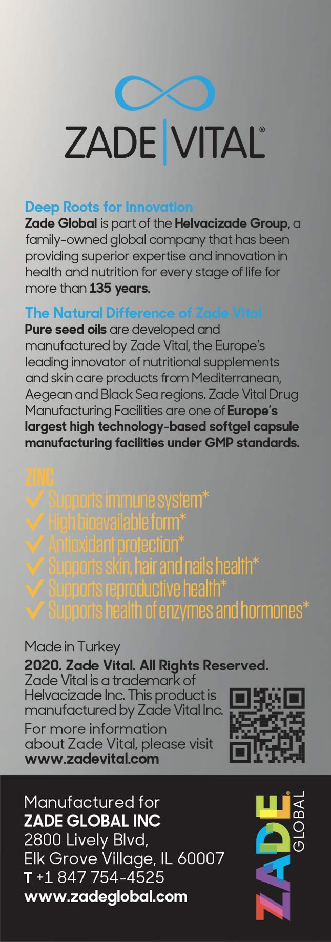 Zinc supplement with L-Selenomethionine