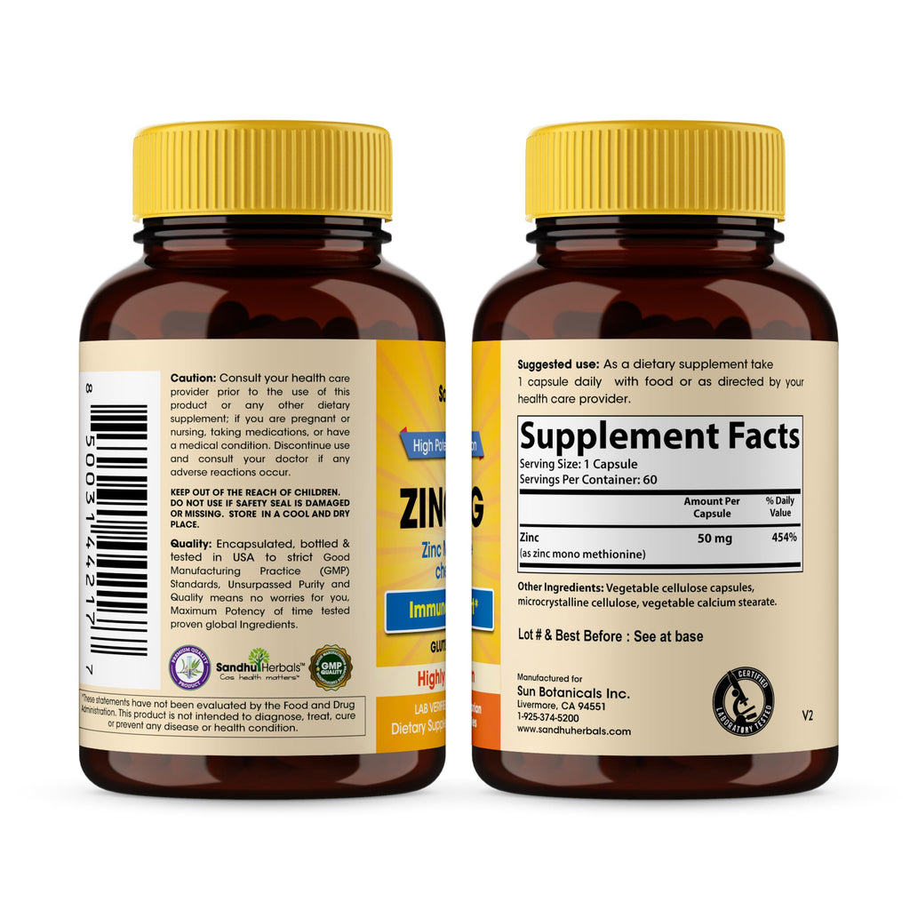 zinc supplements made in Canada