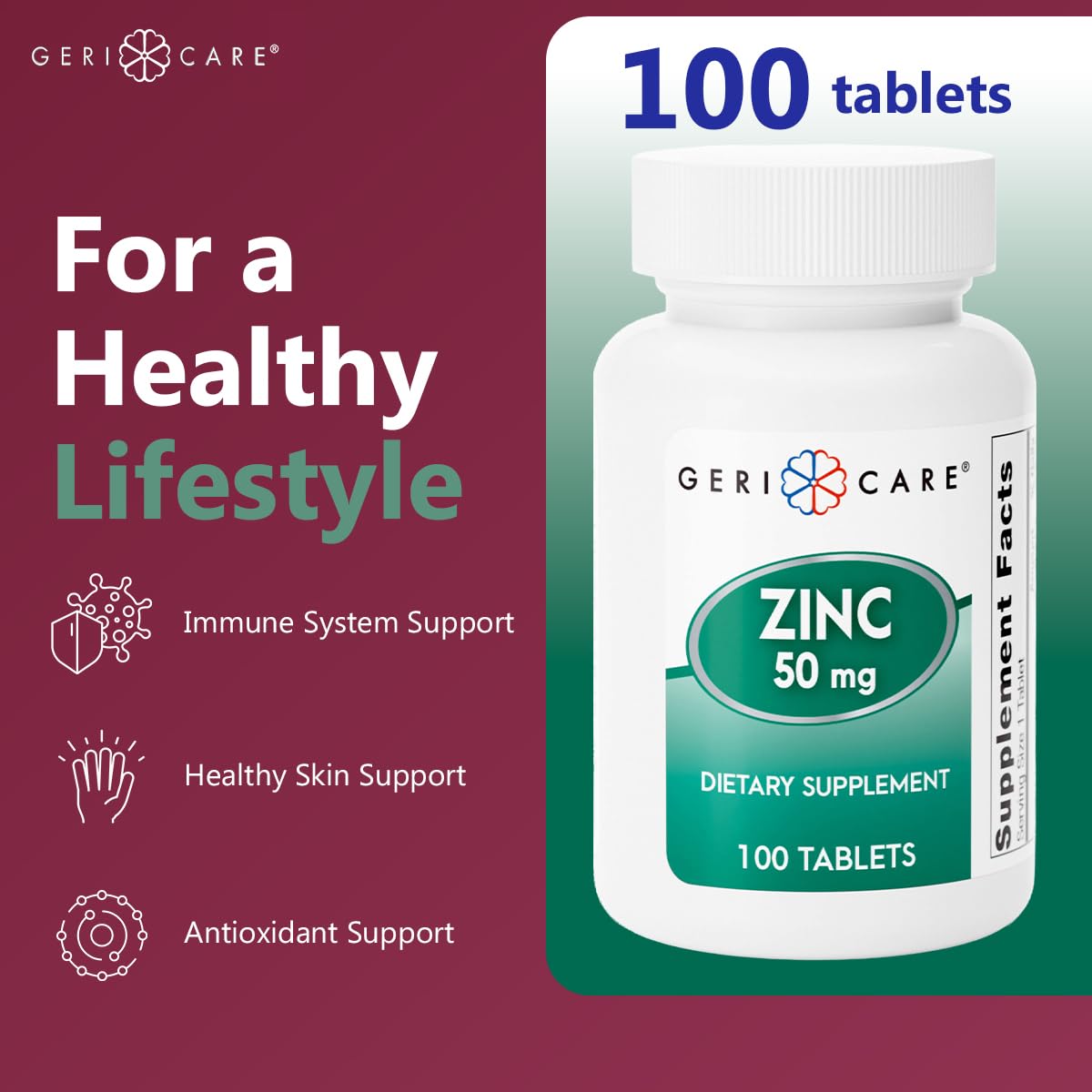 Zinc tablets for antioxidant activity