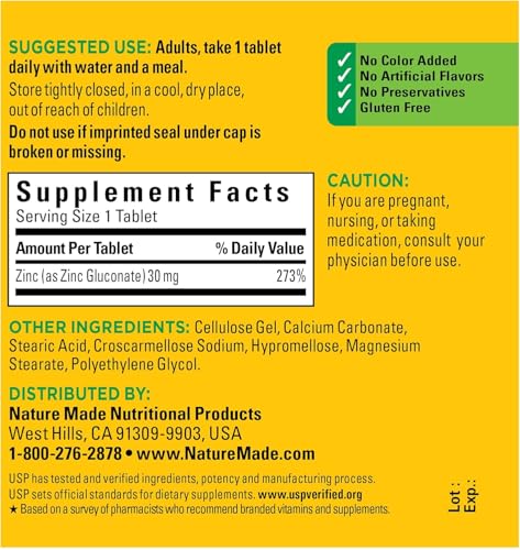 Zinc tablets for better skin
