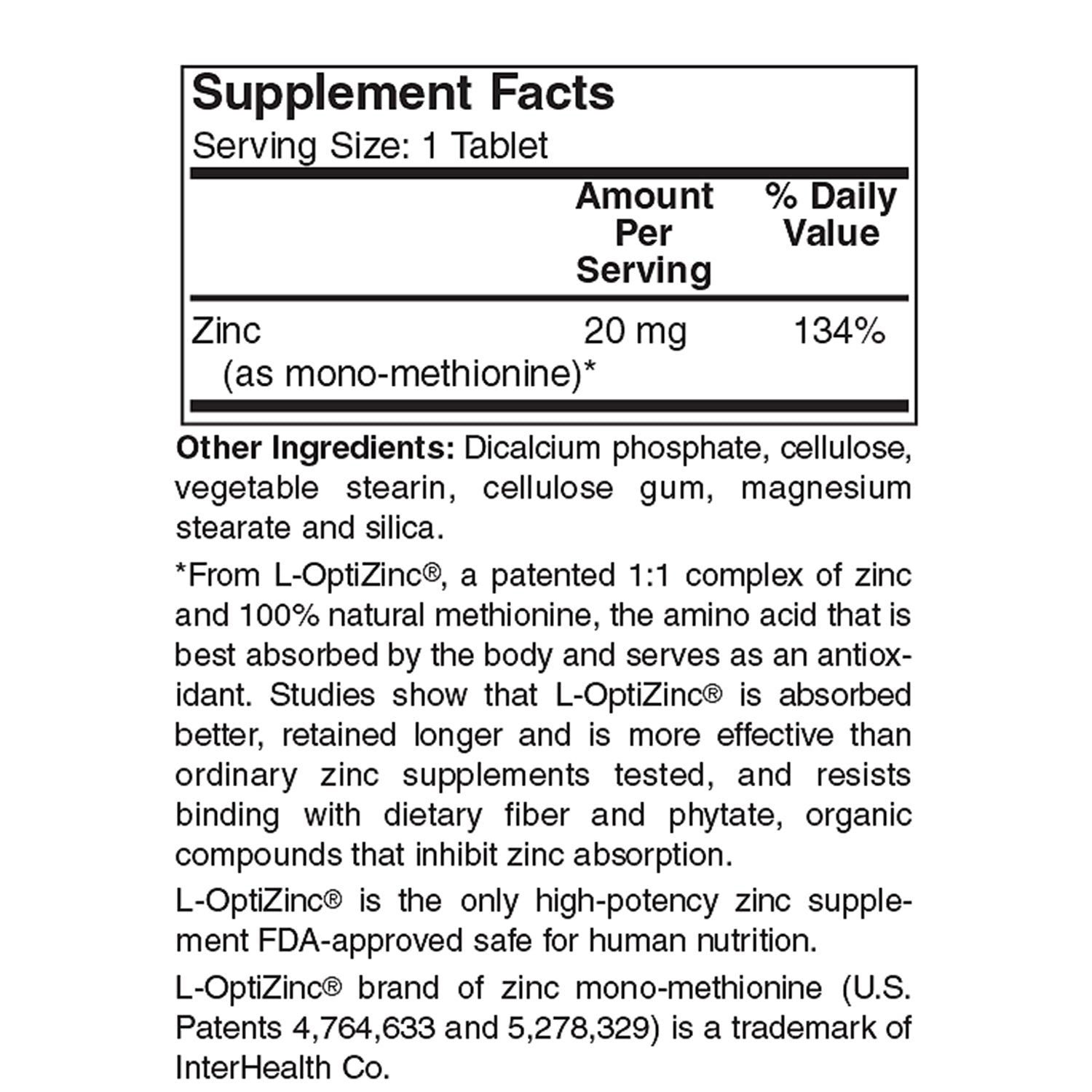Zinc tablets for daily health boost