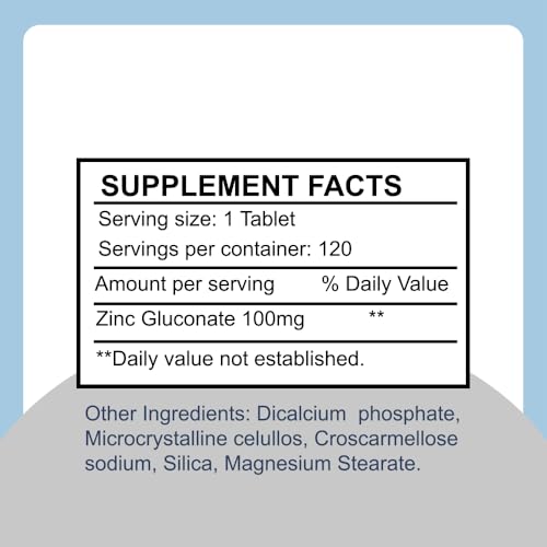 Zinc tablets for daily health support