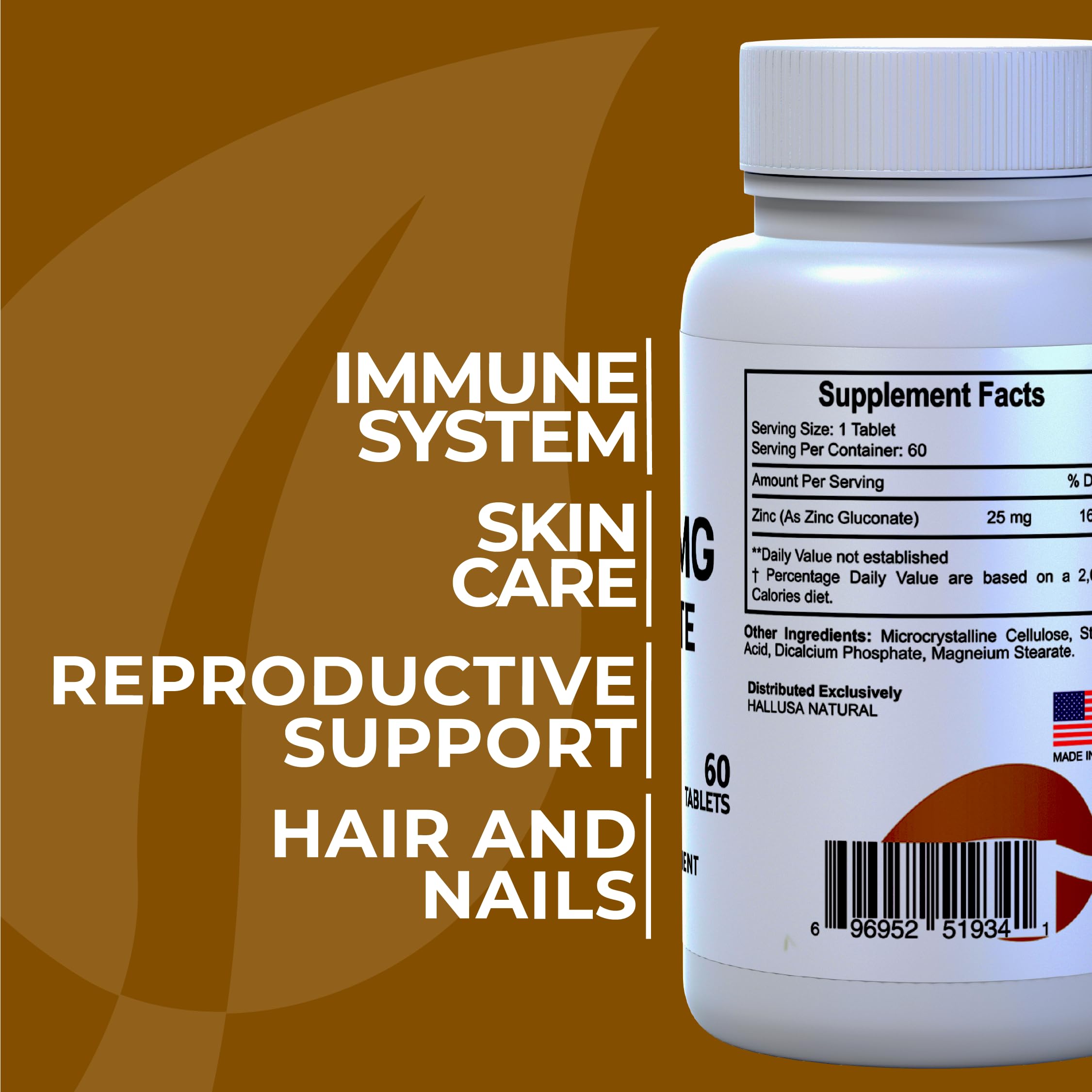 Zinc tablets for hair and nail health