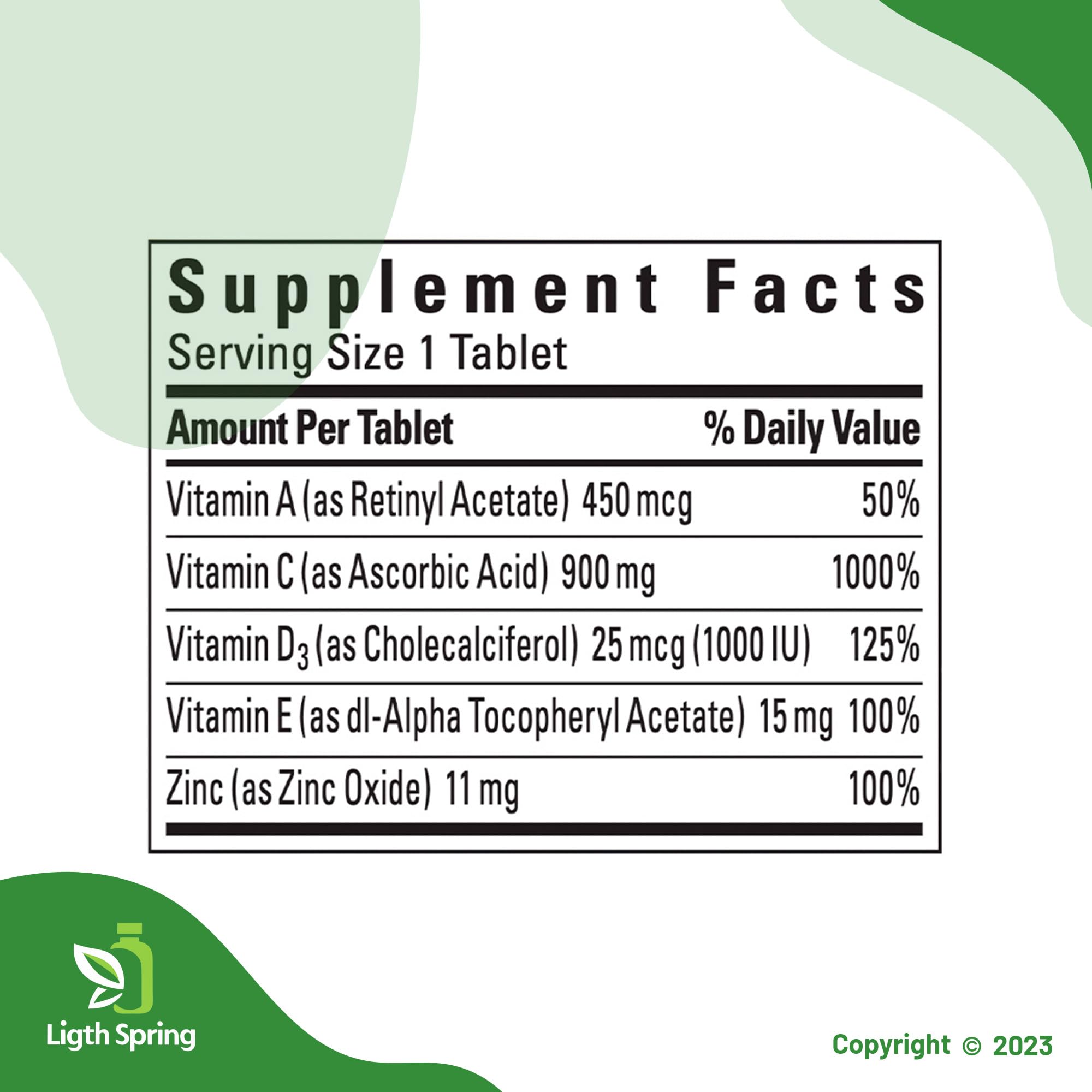 Zinc tablets for immune support