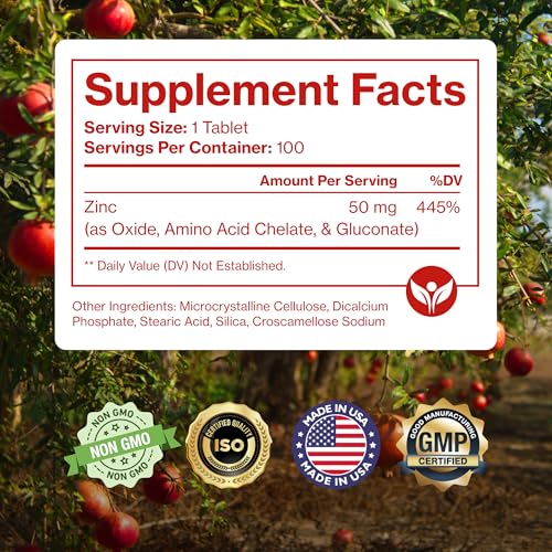 Zinc tablets for optimal absorption