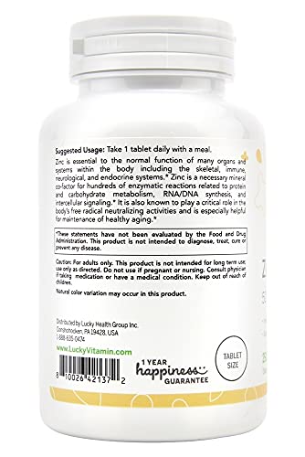 Zinc tablets for overall health benefits