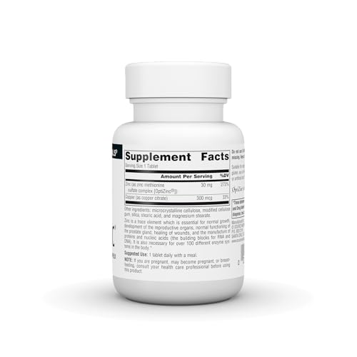 Zinc tablets for skin health