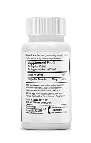 Zinc tablets for skin health