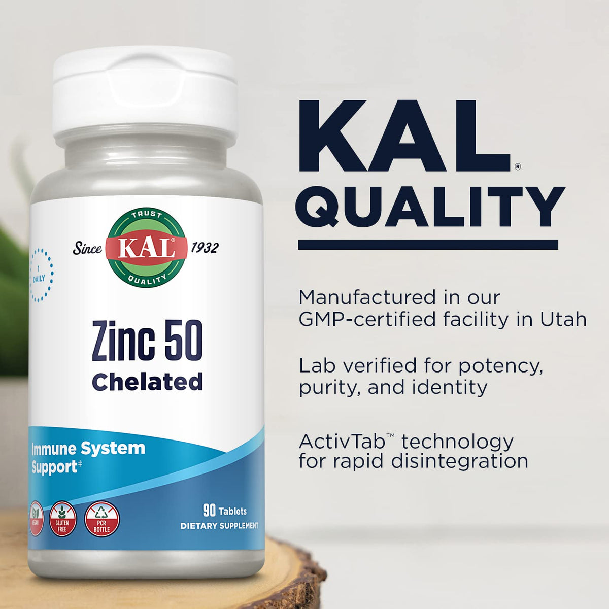Zinc tablets for skin support