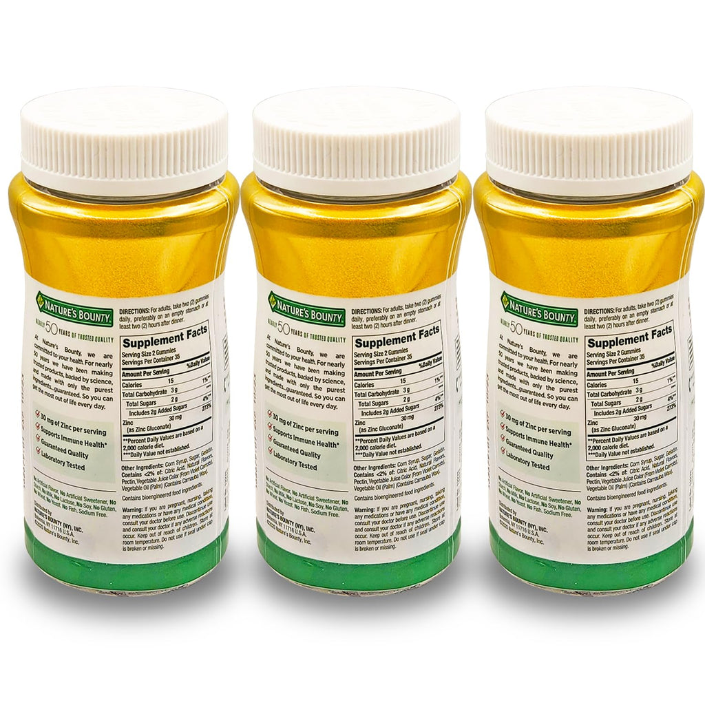 zinc vitamin gummies pack of 3