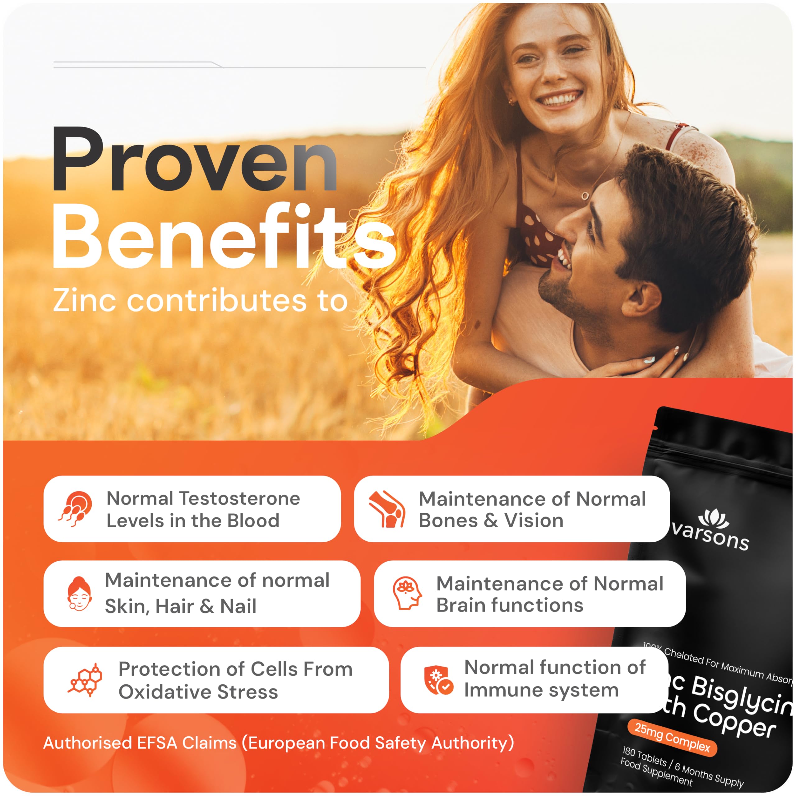 Zinc vitamins for overall wellness