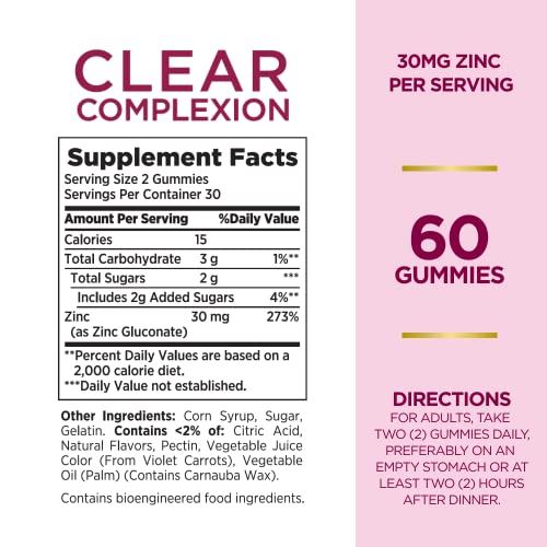 Zinc vitamins for radiant skin