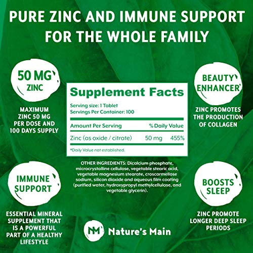 Zinc vitamins for skin health