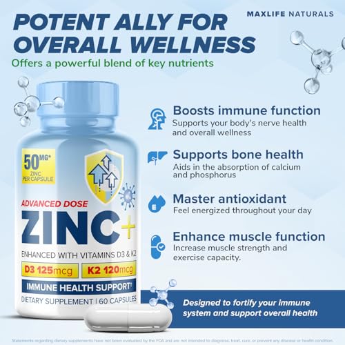 Zinc with D3 and K2 for wellness
